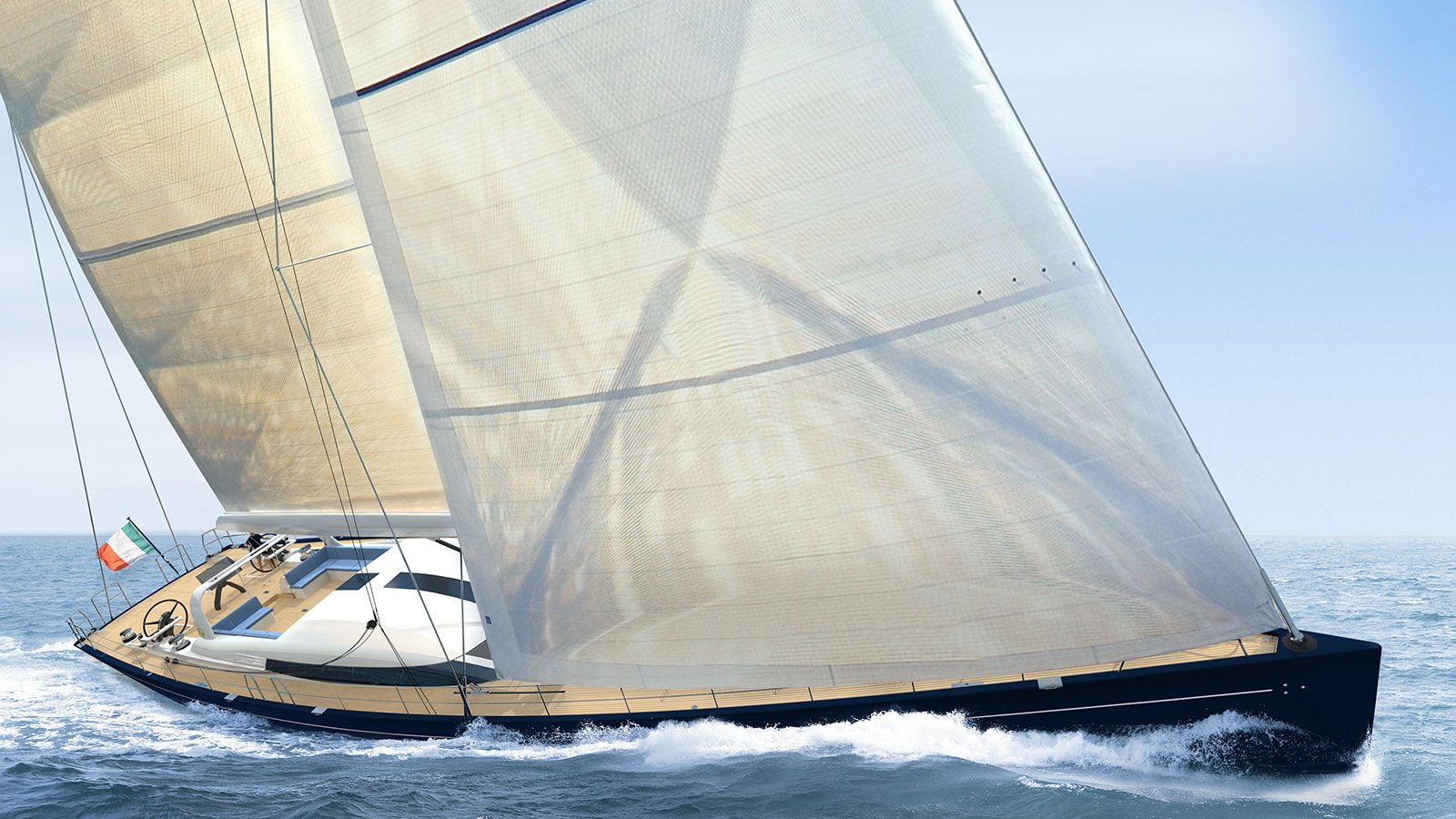 Design features of Perini Navi sailing superyacht Dahlak